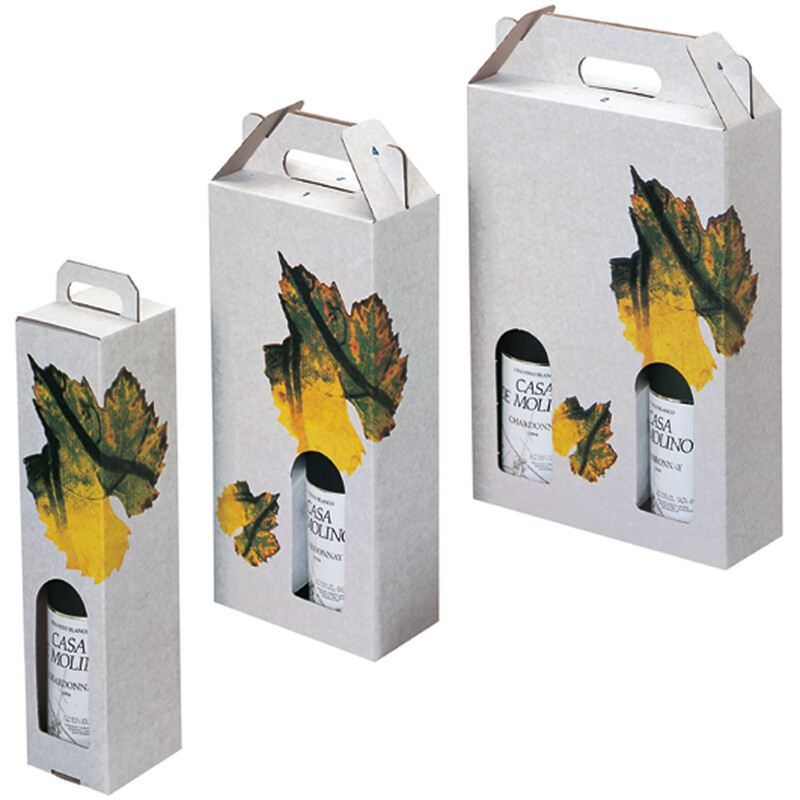 Emballages portatifs pour vin avec motif feuille de vigne - Premium ...